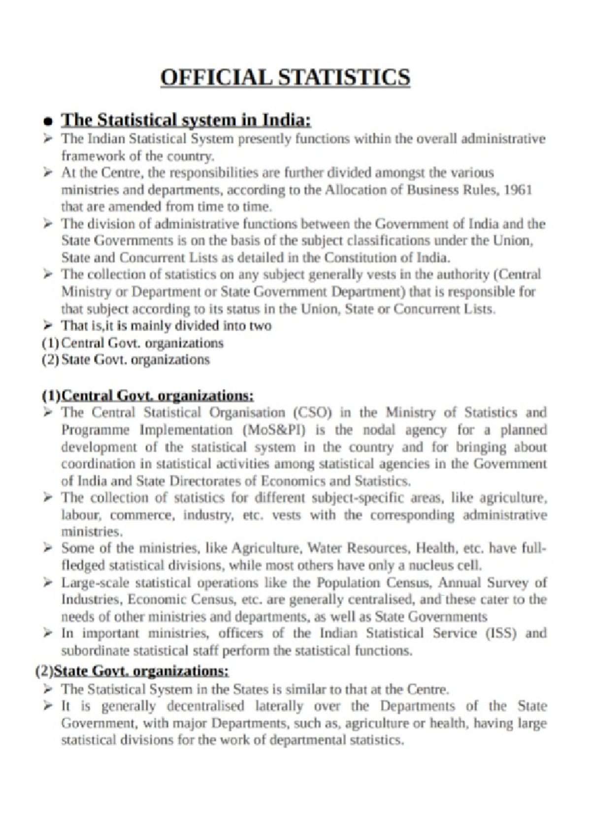 Official Statistics - ............. - Studocu