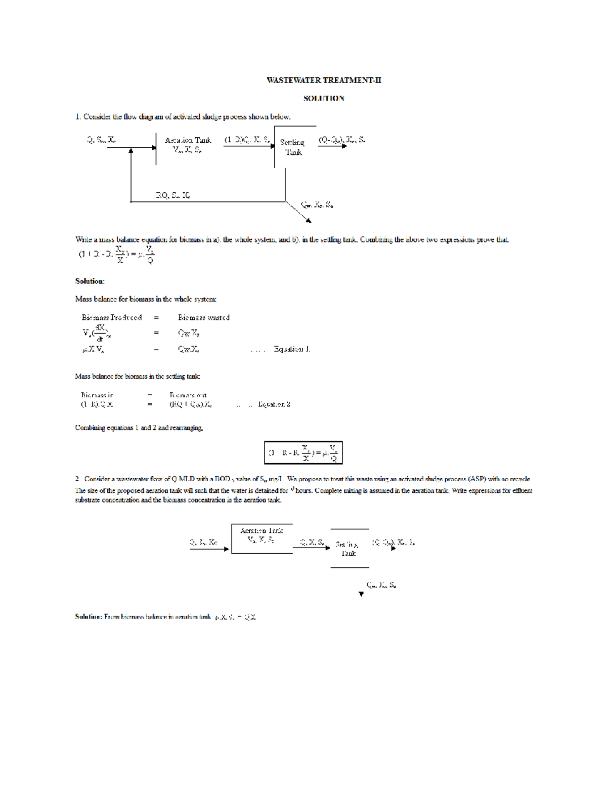 Wwt example - waste water treatment - Civil Engineering,RC1 - Studocu