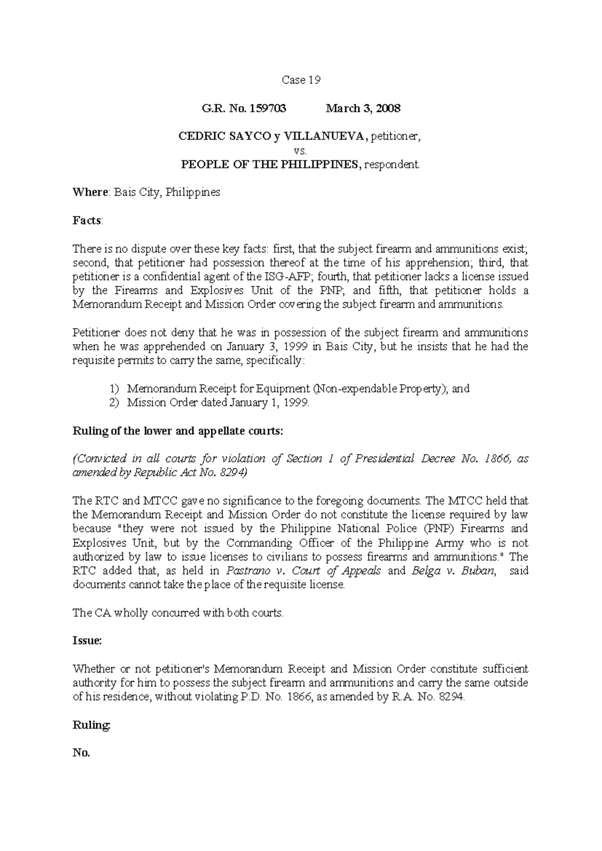 19-25 - Summary Admin Cases - Case 19 G. No. 159703 March 3, 2008 ...