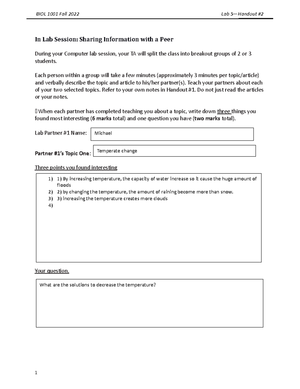 Lab 5 Handout #2 - In Lab Session - In Lab Session: Sharing Information ...