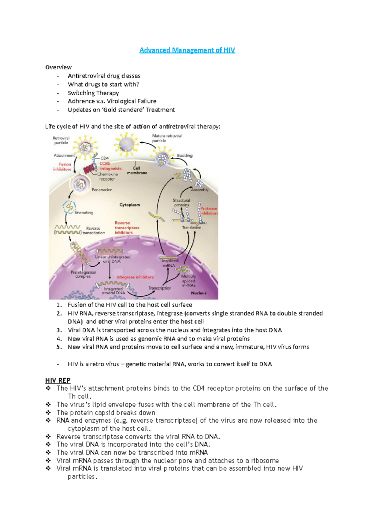 Advanced Management of HIV - Advanced Management of HIV Overview ...
