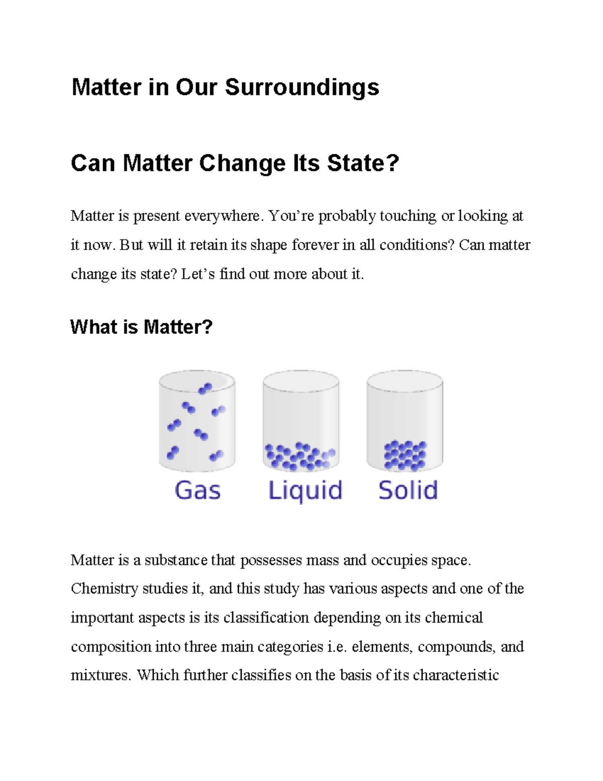 Psychologybyvivek 8 - Helpful notes - Matter in Our Surroundings Can ...