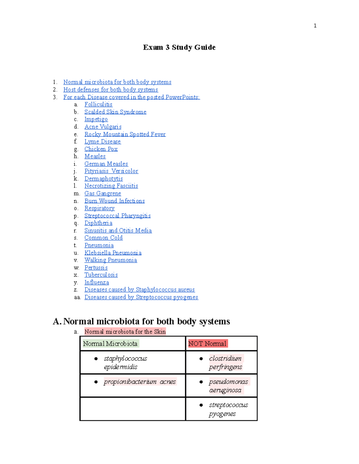 Exam 3 Studyguide - Microorganisms in Health and Disease EXAM 3 study ...