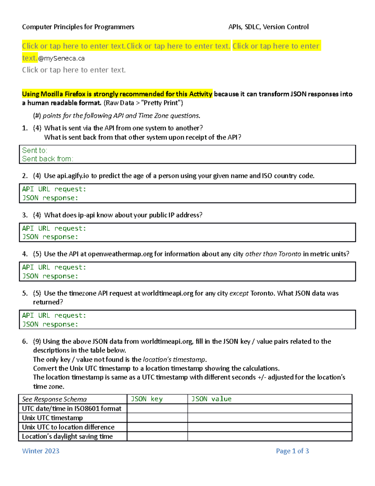 CP4P SDLC Activity Answers - Computer Principles for Programmers APIs, SDLC, Version Control ...
