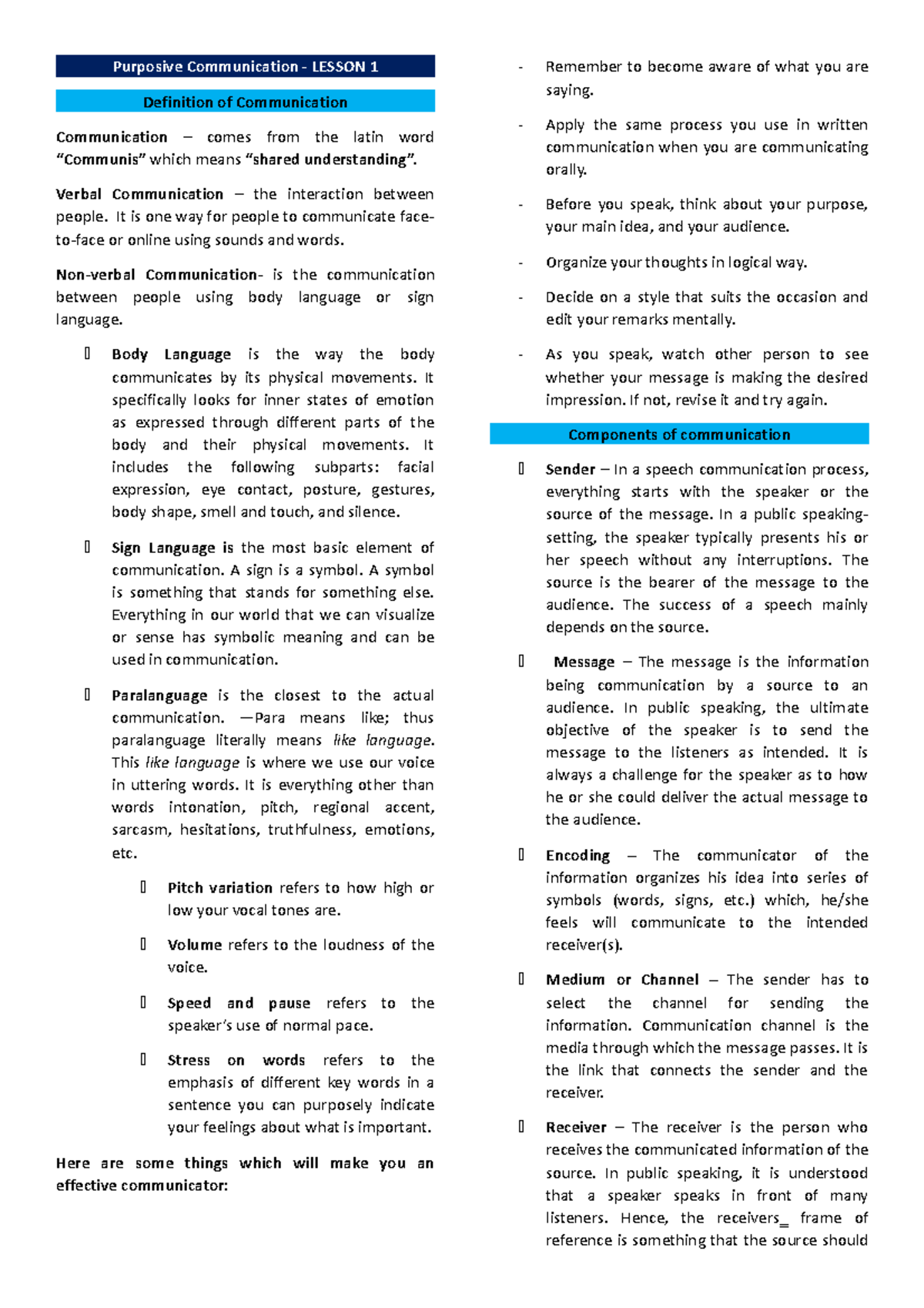 Purposive-Communication-1 - Purposive Communication - LESSON 1 ...