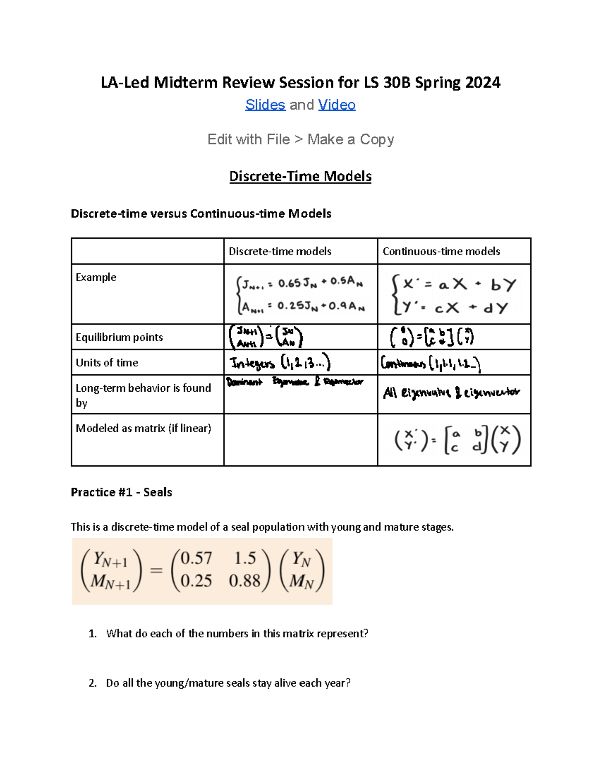 Print - Math practice - LA-Led Midterm Review Session for LS 30B Spring ...