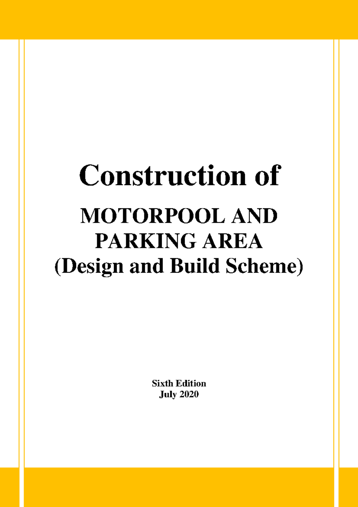 Bid Docs- Motorpool - Construction of MOTORPOOL AND PARKING AREA ...