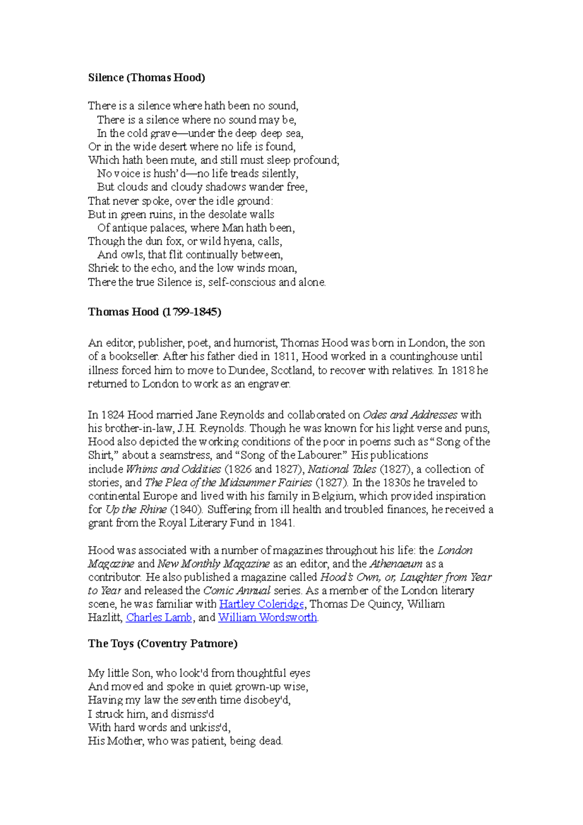 General English Non-detailed Poems - Functional English - St. Joseph's ...