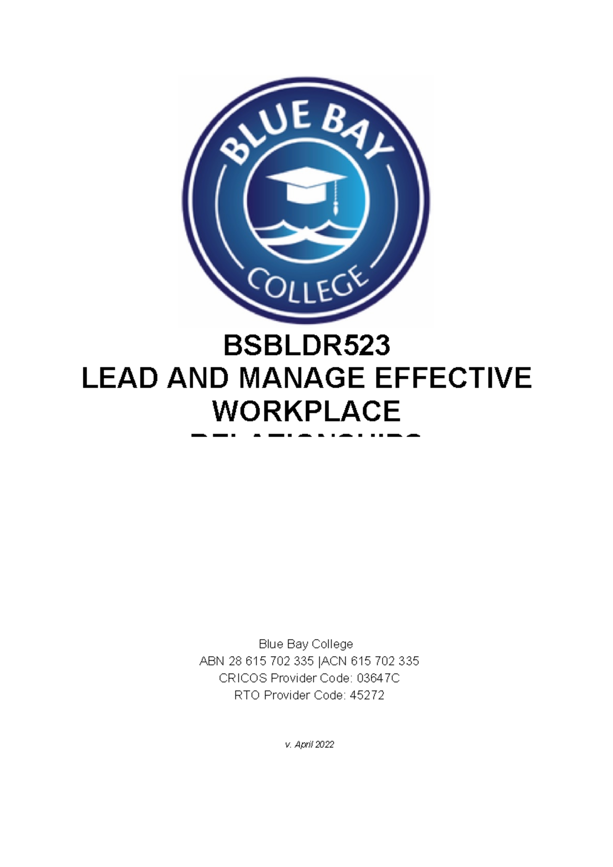 Bsbldr 523 Simulation Pack - Blue Bay College ABN 28 615 702 335 |ACN ...