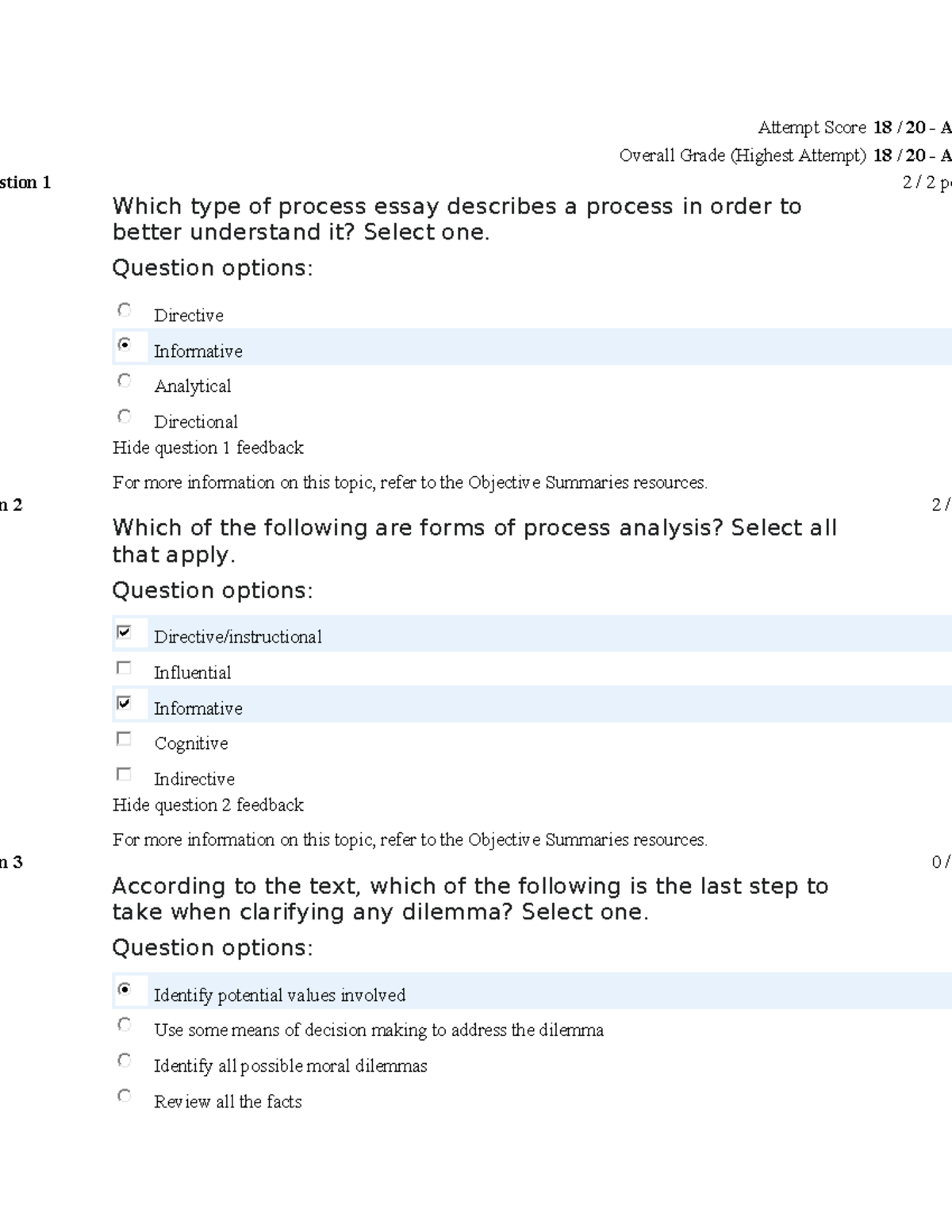 CJ 230 Module 5 quiz - Attempt Score 18 / 20 - A Overall Grade (Highest Attempt) 18 / 20 - A 1 2 ...