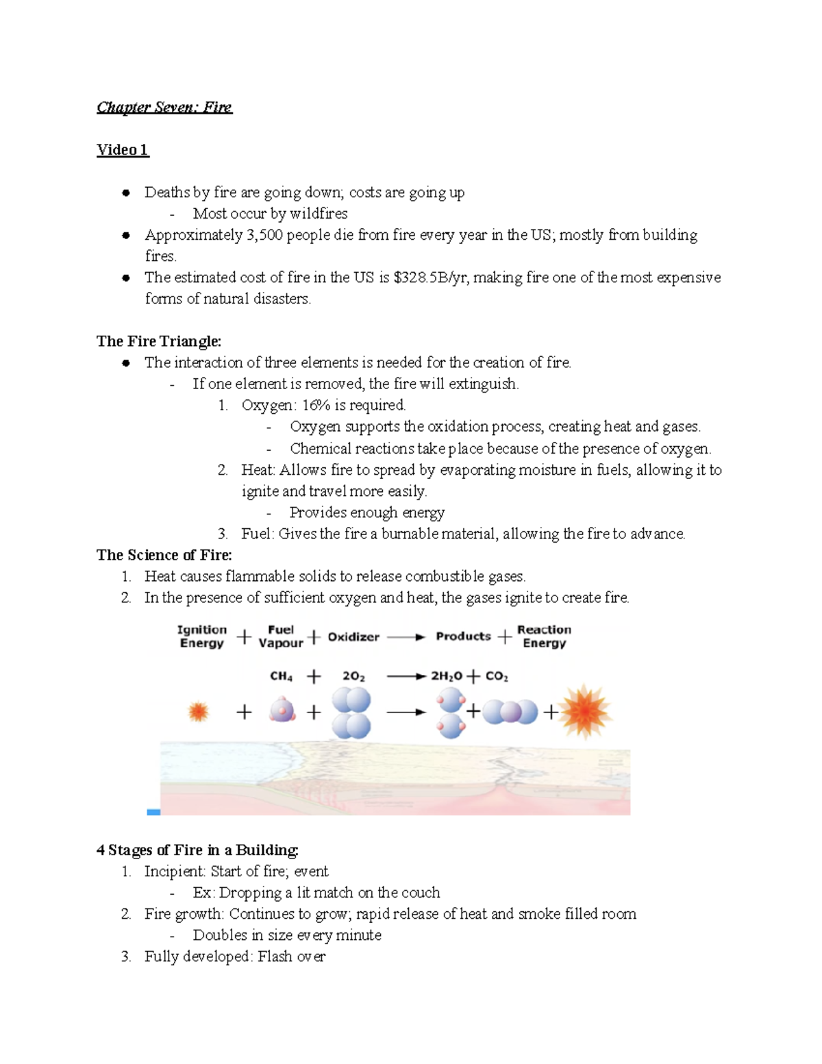 Week 7 Fire Notes - Chapter Seven: Fire Video 1 Deaths by fire are ...