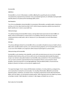 Dental case study, Kosie - SCHOOL OF NURSING DEPARTMENT OF MEDICAL ...