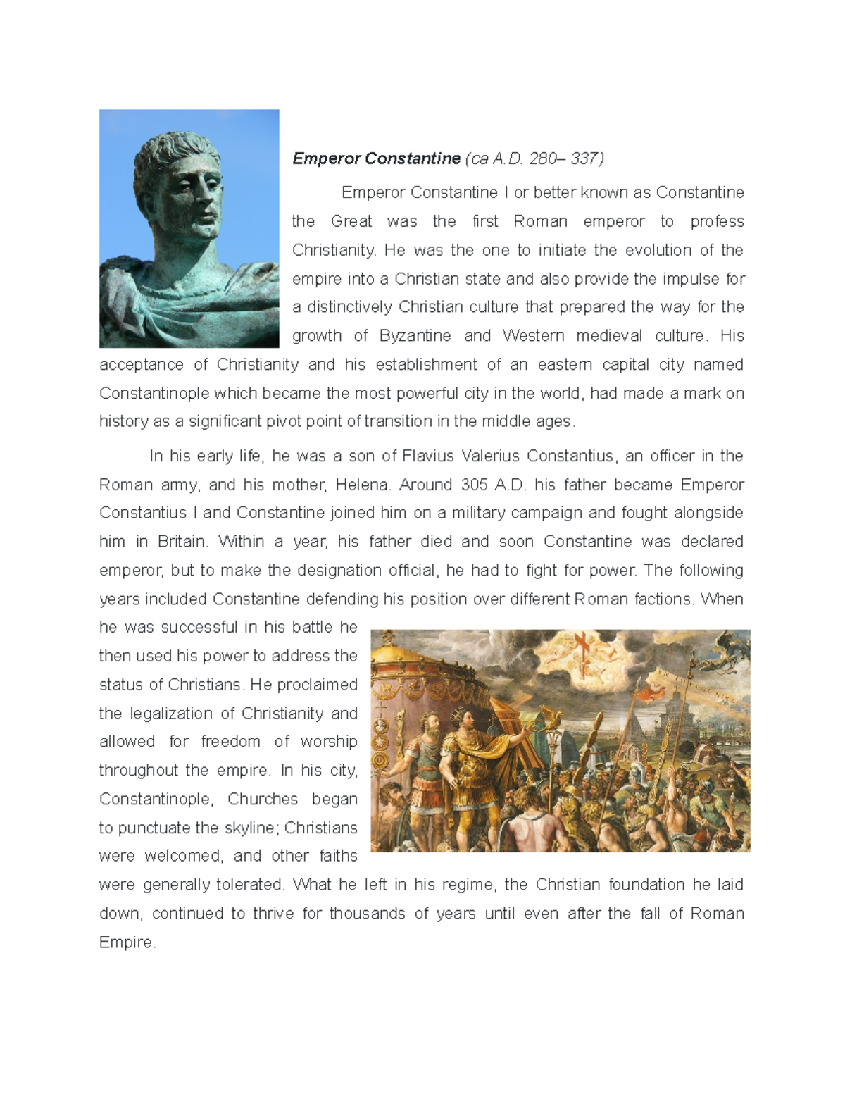 RE114 - Emperor Constantine - Emperor Constantine (ca A. 280– 337 ...