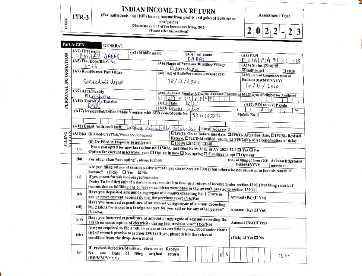 Taxation CIA 3 - tax filling - Taxation Management - Studocu