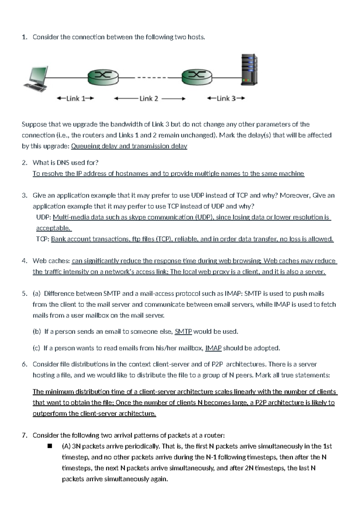 CS3201 mid-term exam solution - Consider the connection between the ...