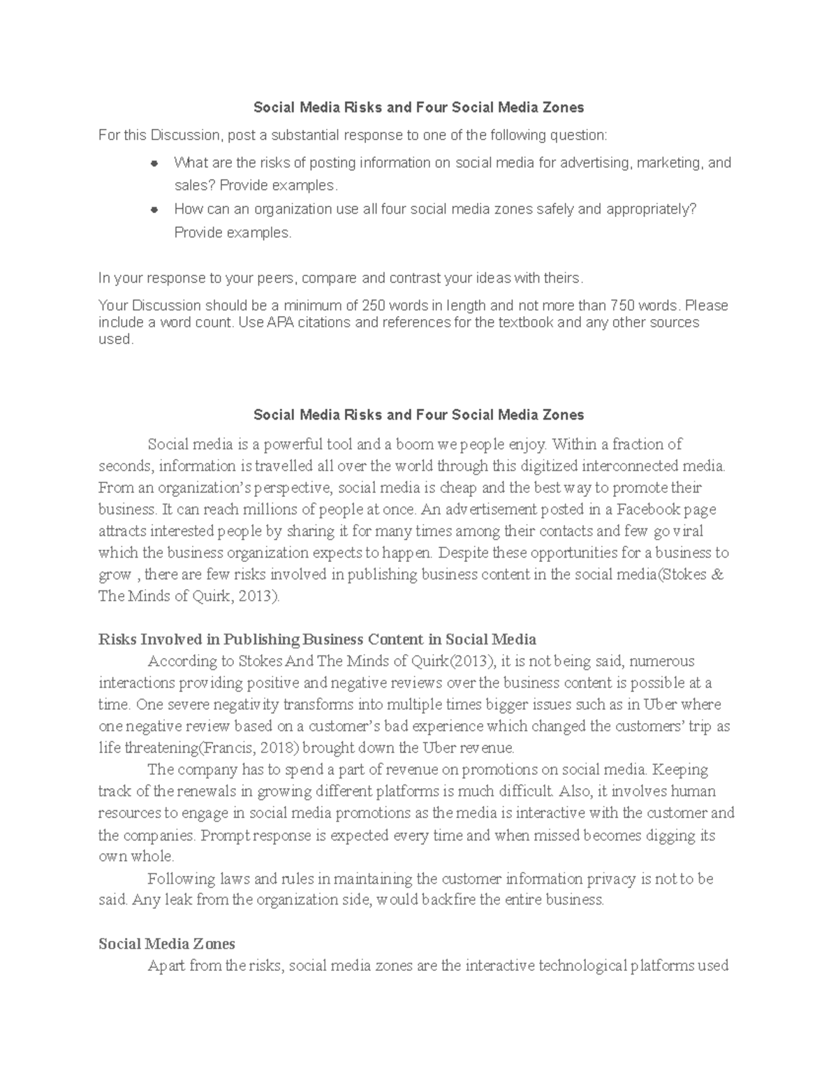 Social Media Risks and Four Social Media Zones - How can an ...