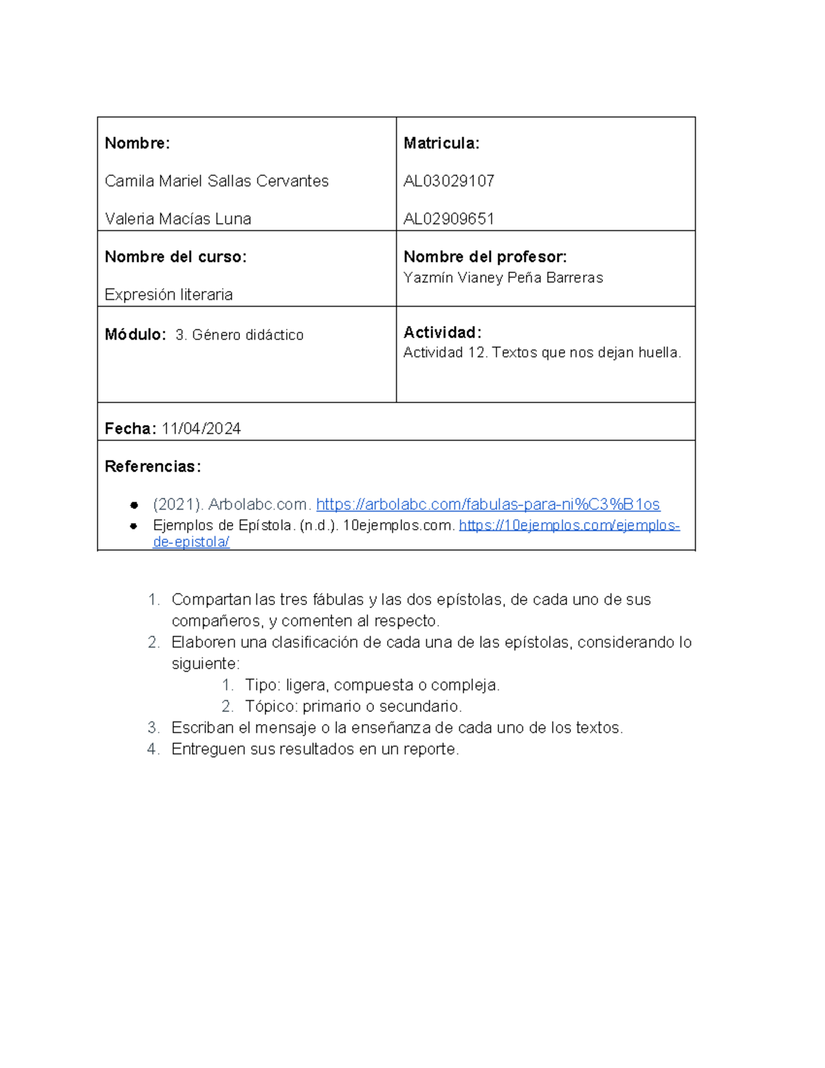 Act 12 - looooooooooool - Nombre: Camila Mariel Sallas Cervantes ...