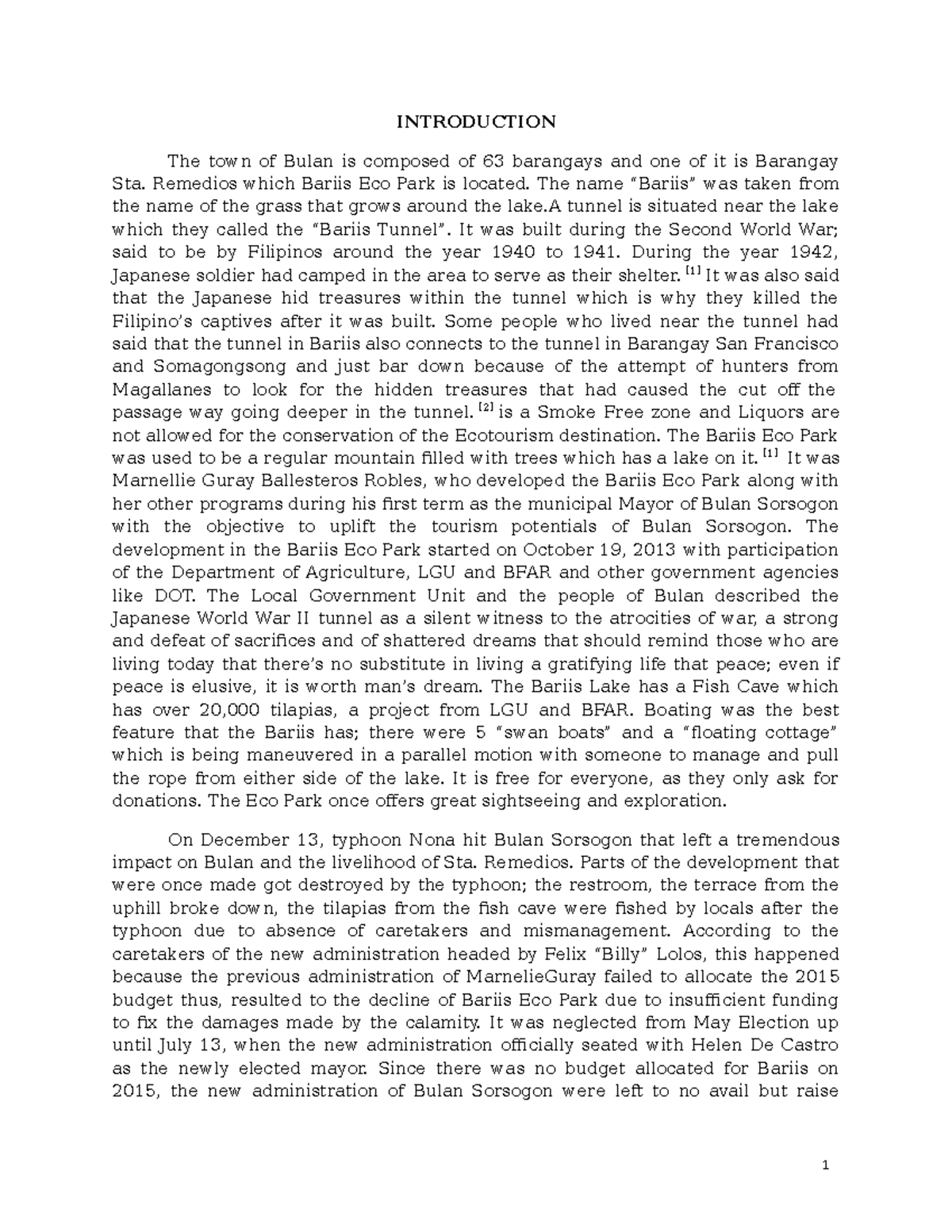 369264981 Sample Thesis in Imrad Format - INTRODUCTION The town of ...