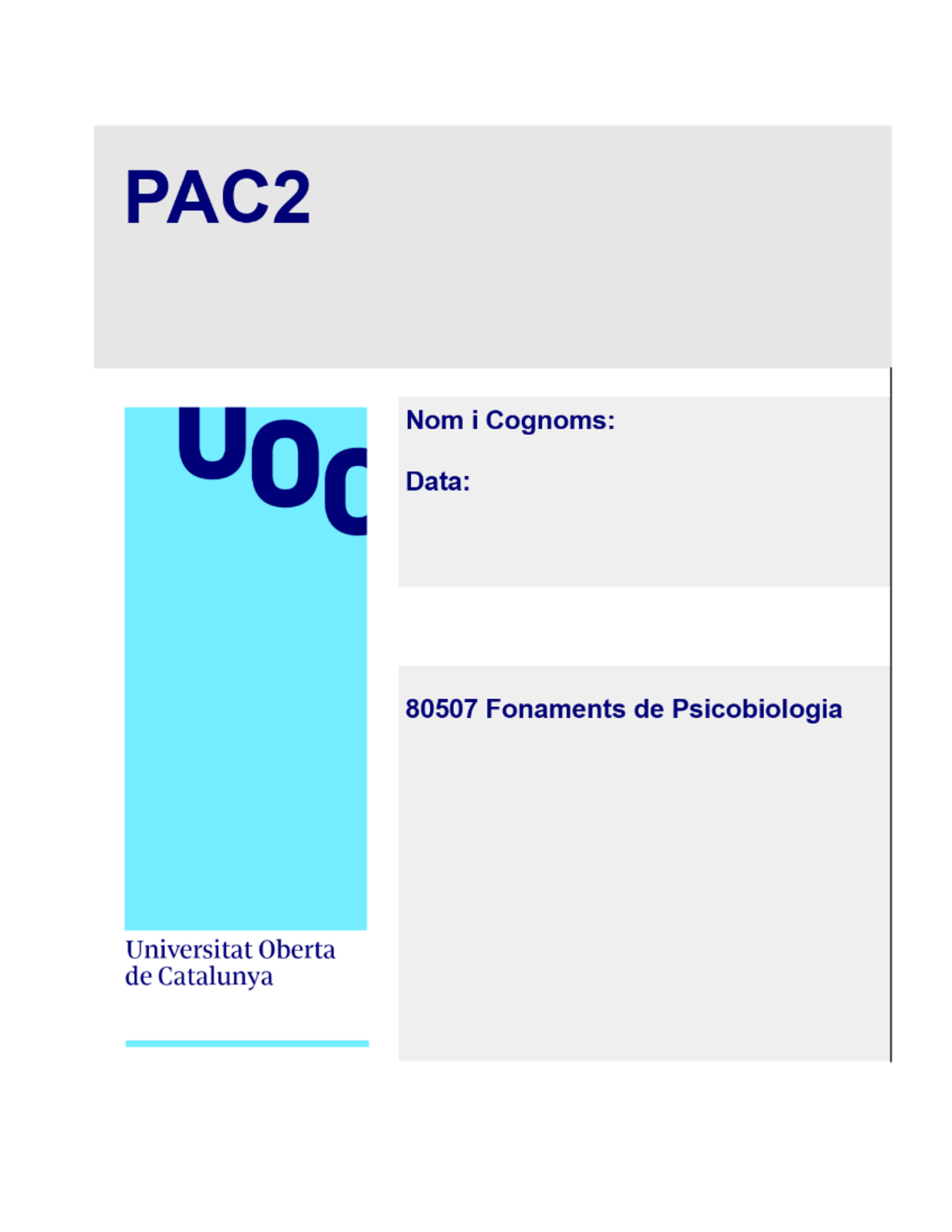 80507 20212 PAC2 Solucions.docx - 80507 20212 PAC2 Solucions - Bases Genètiques de la Conducta ...