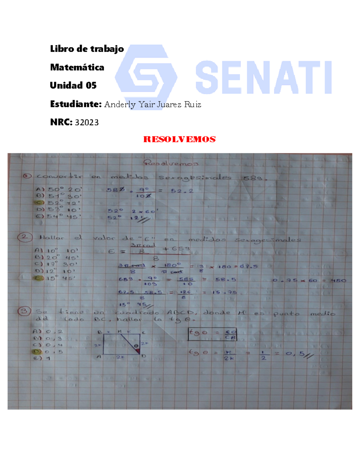 Ejercicos de ibro de trabajo - Matematica Aplicada - Libro de trabajo ...