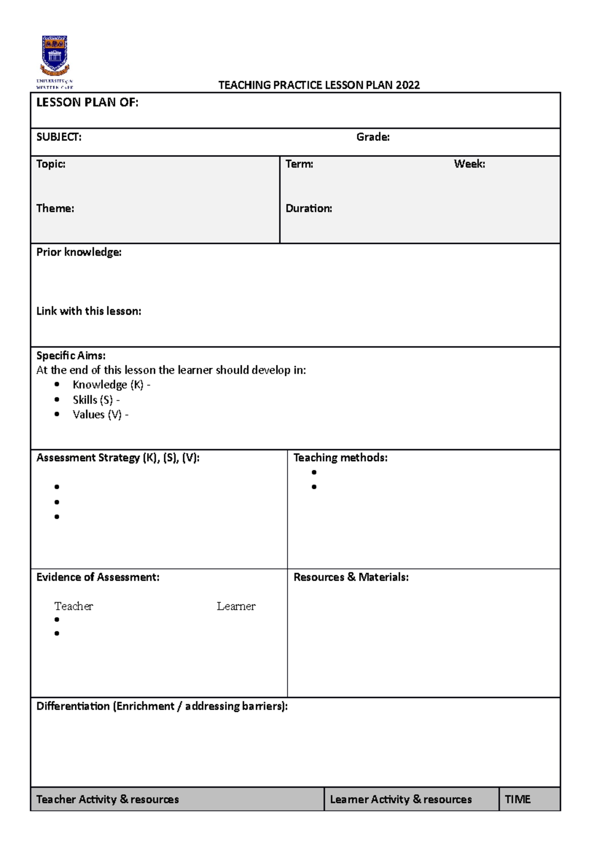 C. CAPS+Lesson+Plan - eng - TEACHING PRACTICE LESSON PLAN 2022 LESSON ...