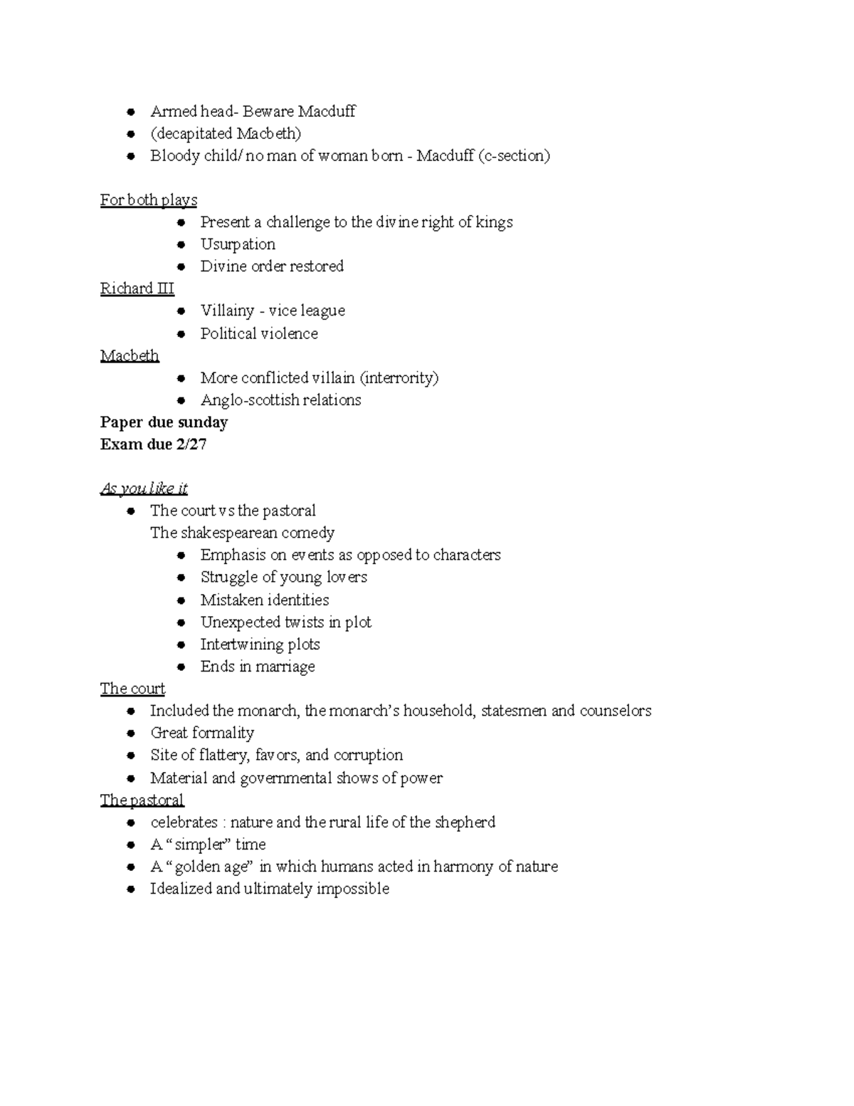 Notes 2 14 eng - Armed head- Beware Macduff (decapitated Macbeth ...
