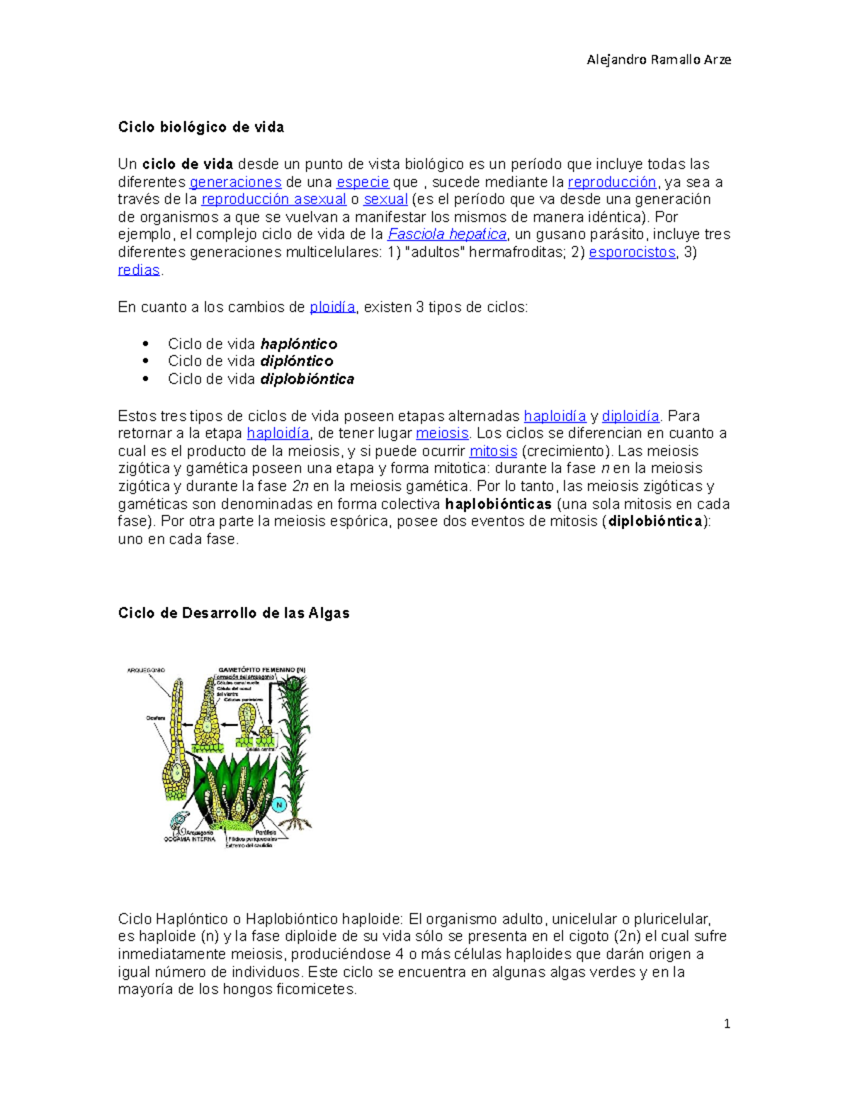 Ciclo biológico de vida - Ciclo biológico de vida Un ciclo de vida ...