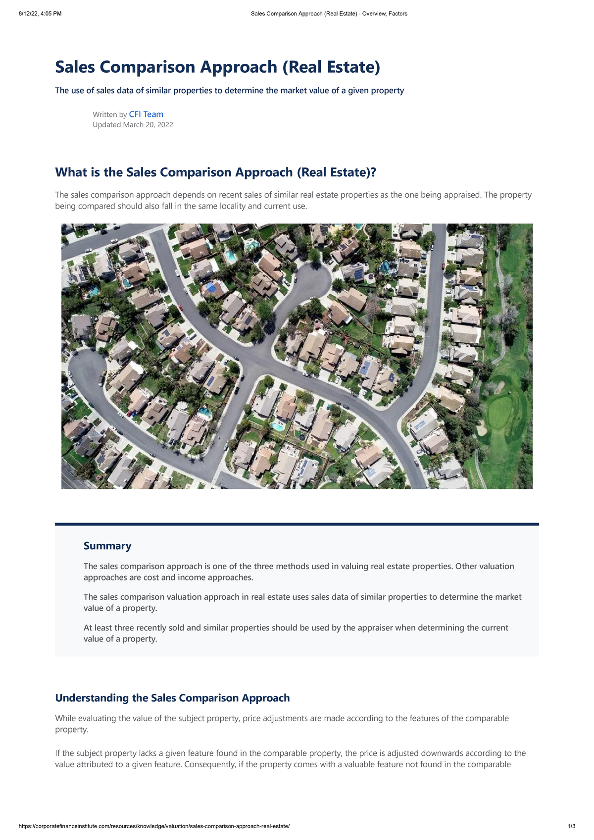 Sales Comparison Approach (Real Estate) - Overview, Factors - The ...