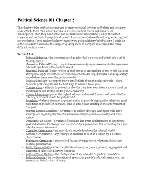 Political Science 101 Chapter 1 - Bellevue College - Political Science ...