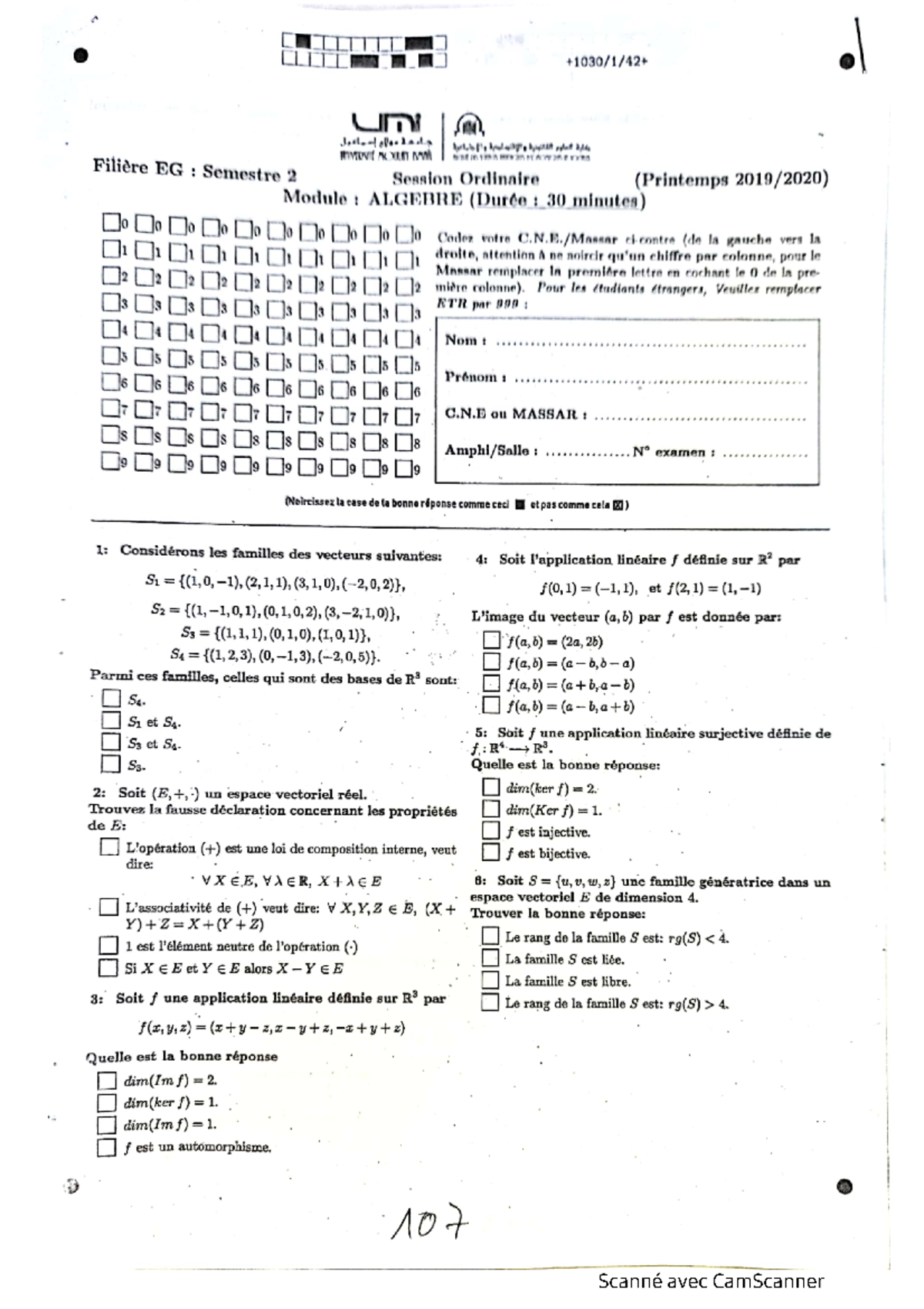 Math financière ou l algèbre - Algebre 1 - Studocu