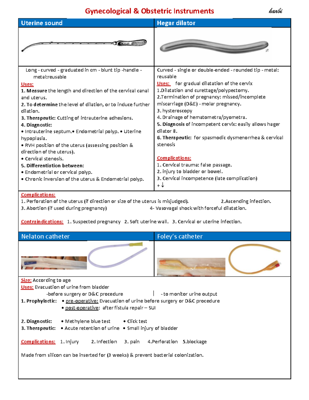 Gyne obs instruments - Uterine sound Hegar dilator Long - curved ...