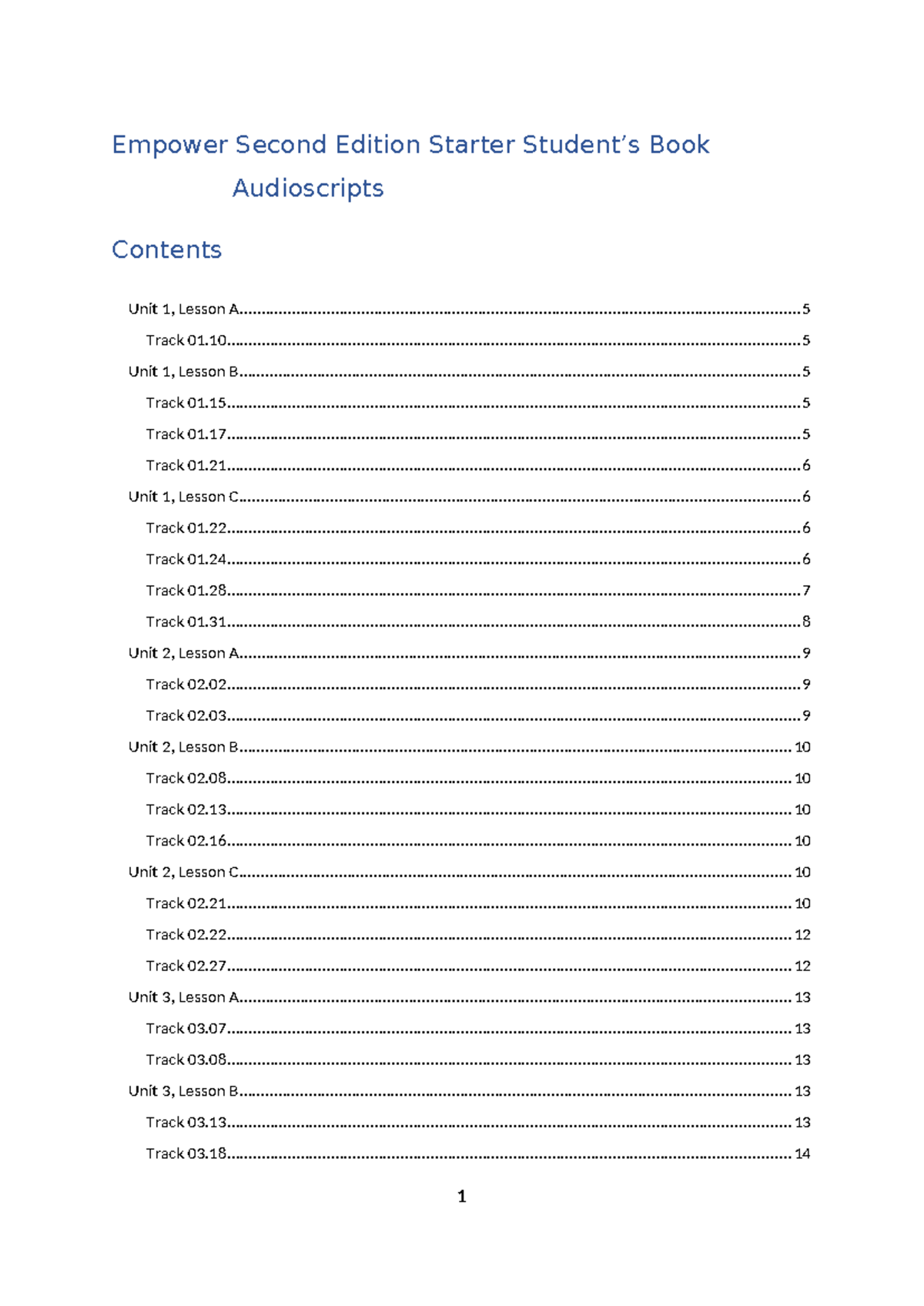 Empower Second Edition Starter Student s Book Audioscripts - Empower ...