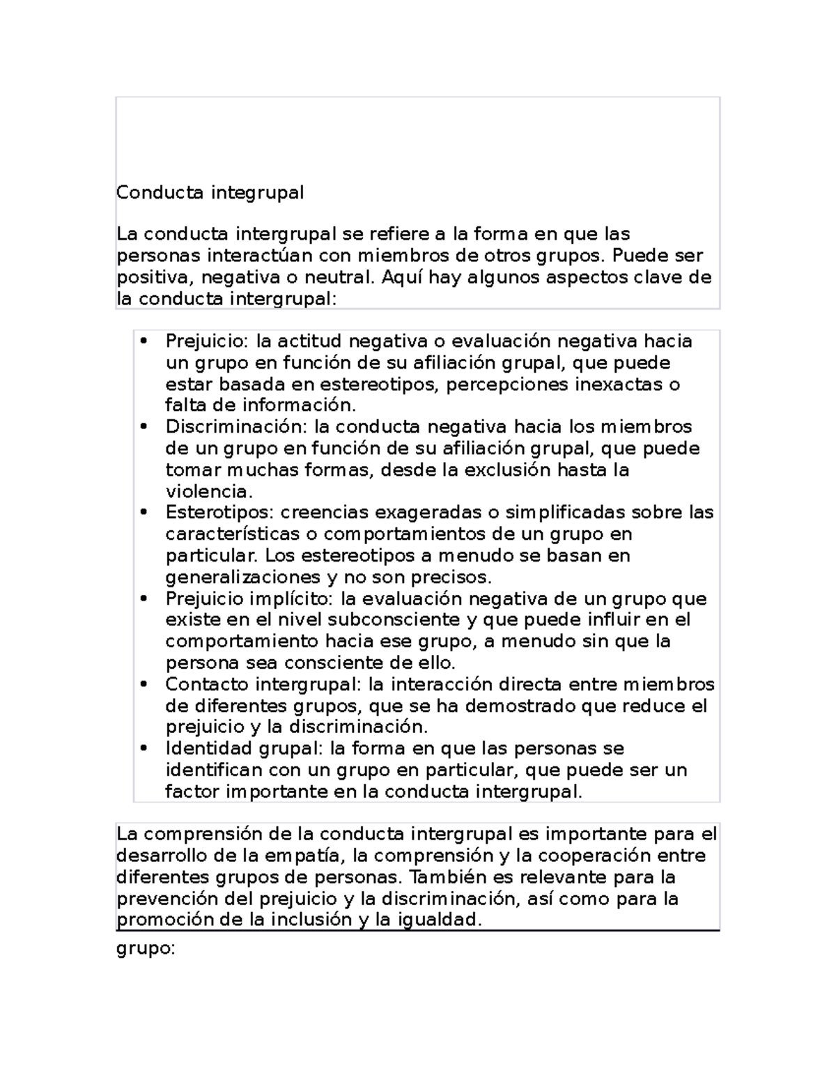 Conducta intergrupal - Puede ser positiva, negativa o neutral. Aquí hay ...