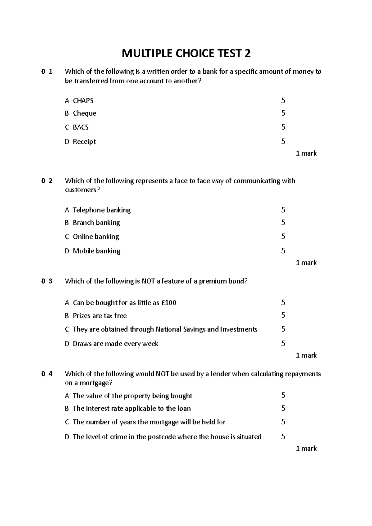 Multiple%20 Choice%20TEST%202 - MULTIPLE CHOICE TEST 2 0 1 Which of the ...
