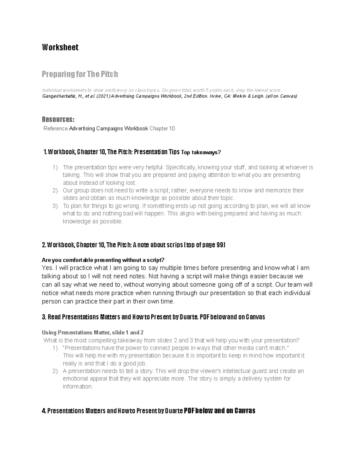 Samantha Molenaar.Worksheet Presentations Matter Presentation Skills 10 ...