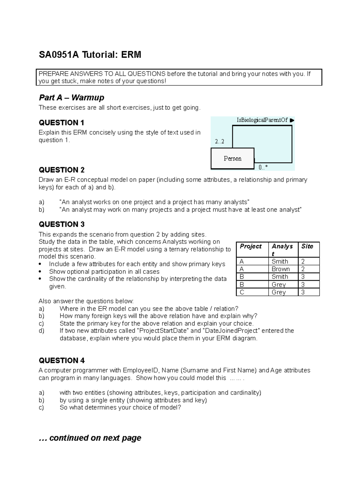 ERM - A1 management information system - SA0951A Tutorial: ERM PREPARE ...