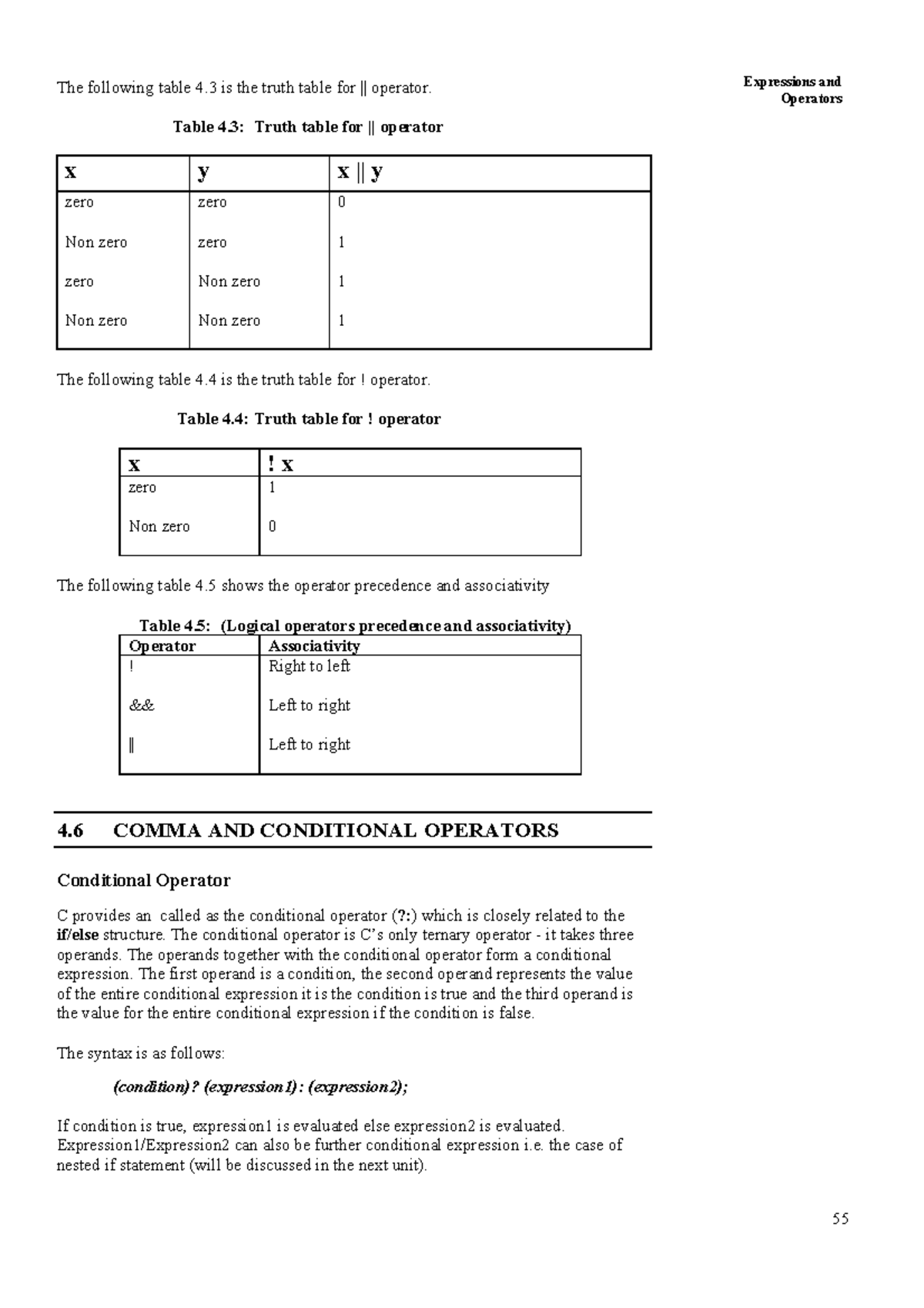 55 - 55 Expressions and The following table 4 is the truth table for ...