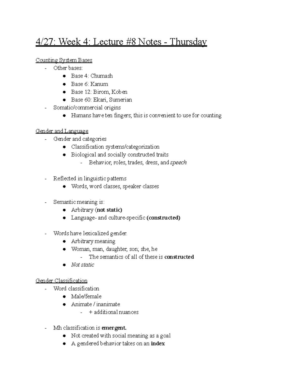 LING 15 Week 4 Lecture Notes 8 - 4/27: Week 4: Lecture #8 Notes ...