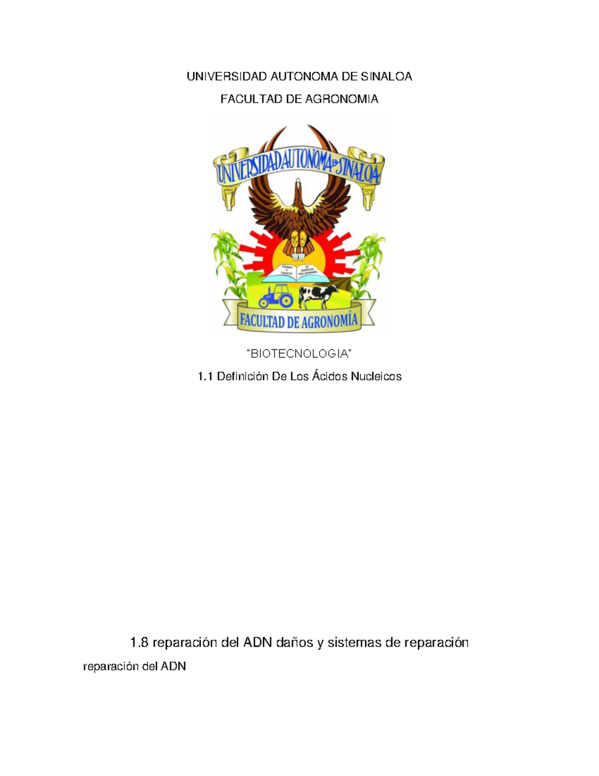 Universidad Autonoma DE Sinaloa - UNIVERSIDAD AUTONOMA DE SINALOA ...