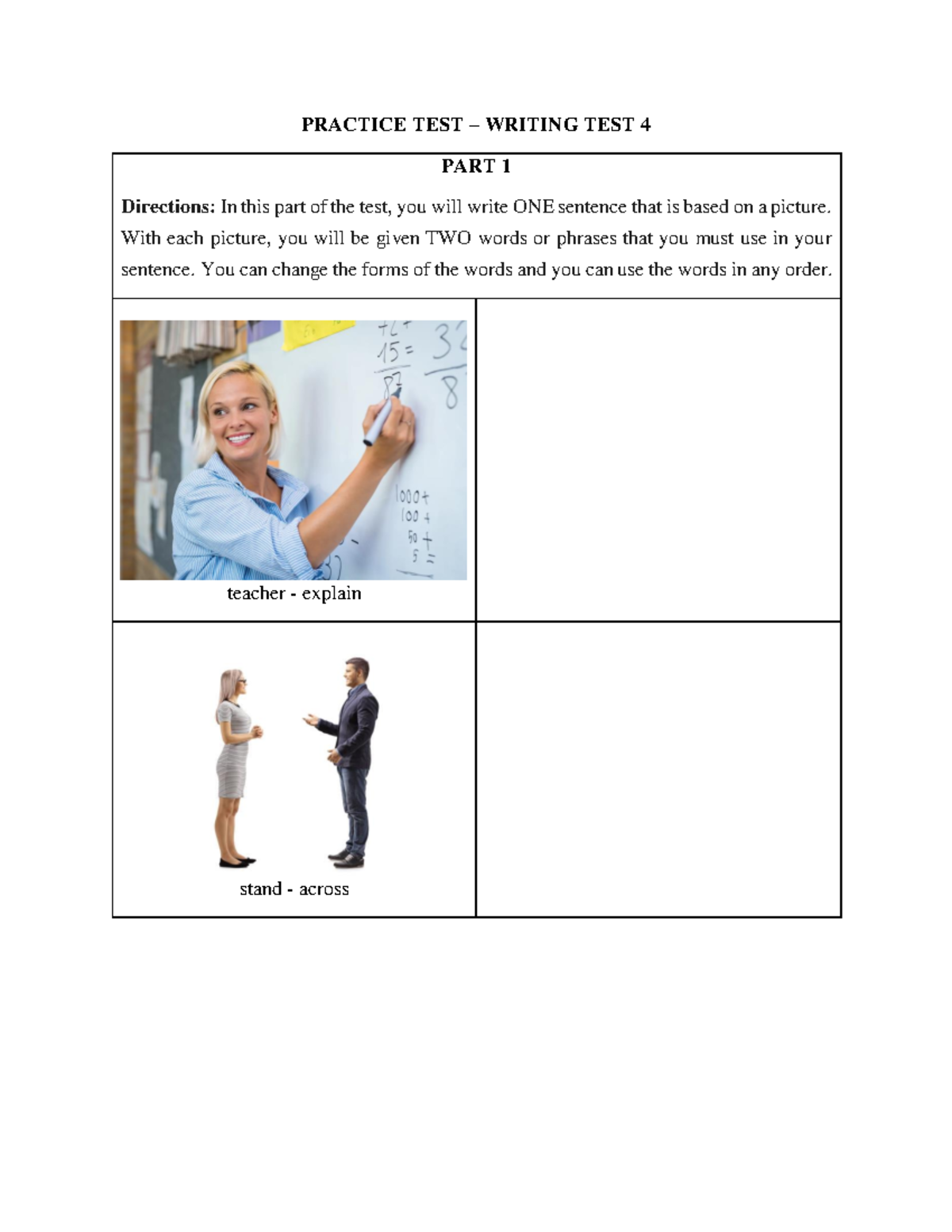 Writing TEST 4 - vớ vẩn thôi - PRACTICE TEST – WRITING TEST 4 PART 1 ...