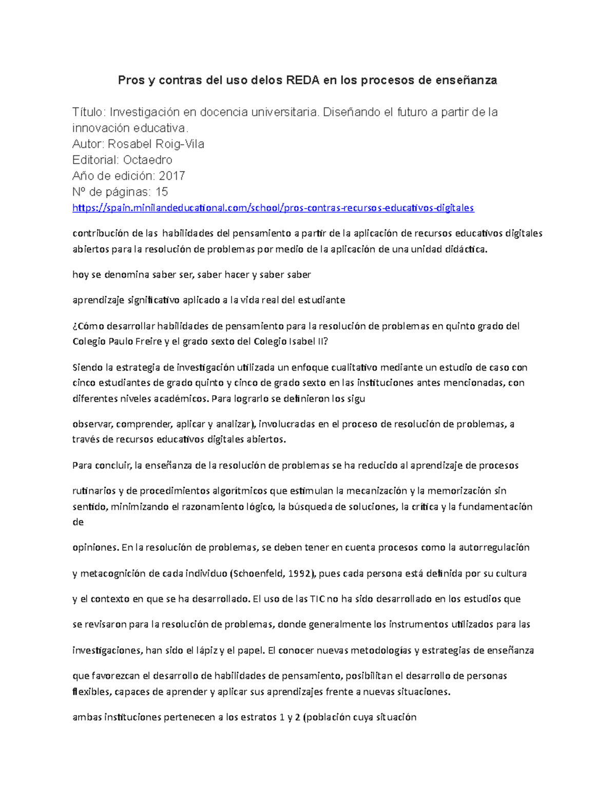 Pros y contras del uso delos REDA en los procesos de enseñanza - Pros y ...