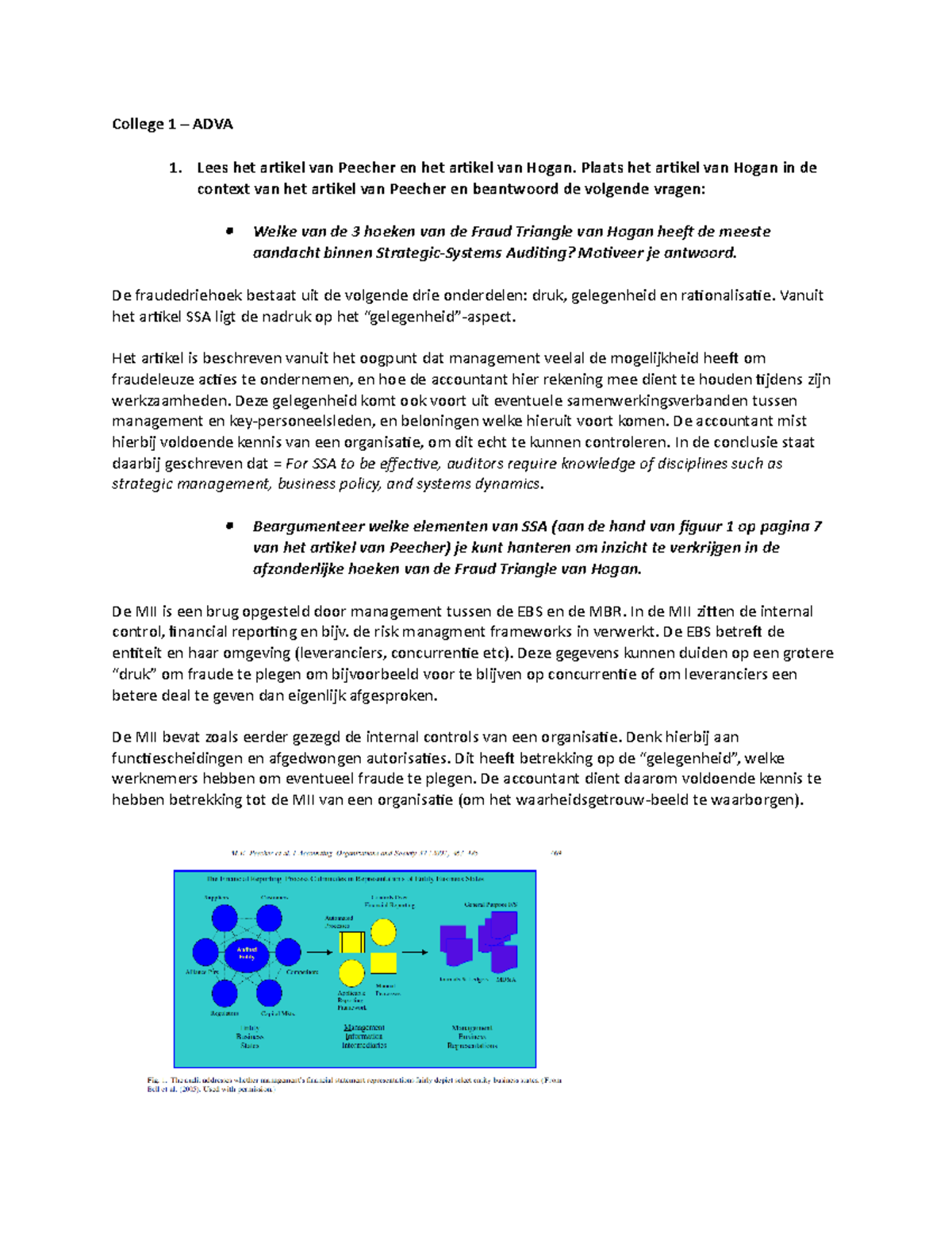 College 1 - ADVA - College 1 – ADVA Lees het artikel van Peecher en het ...