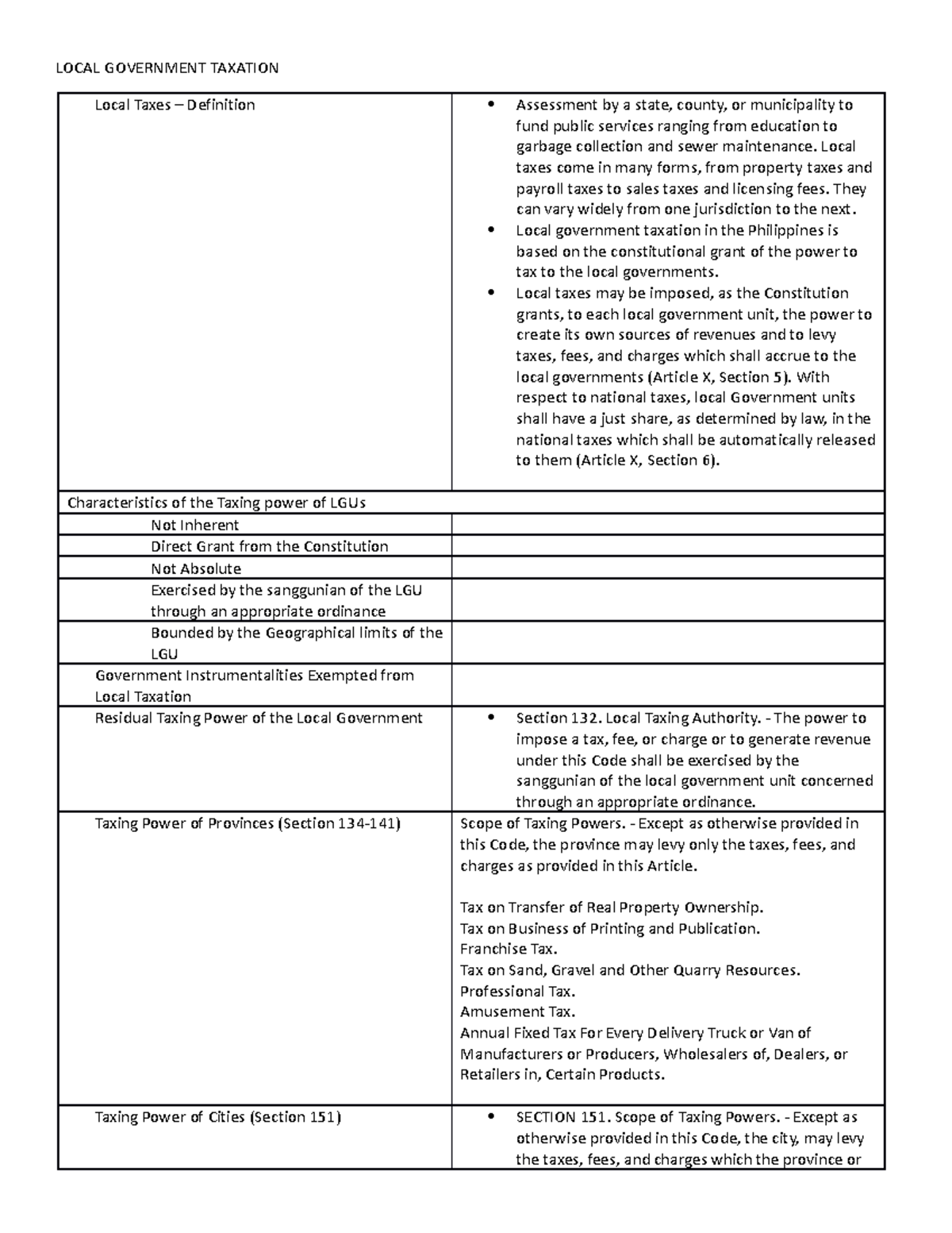 Local government taxation - LOCAL GOVERNMENT TAXATION Local Taxes ...