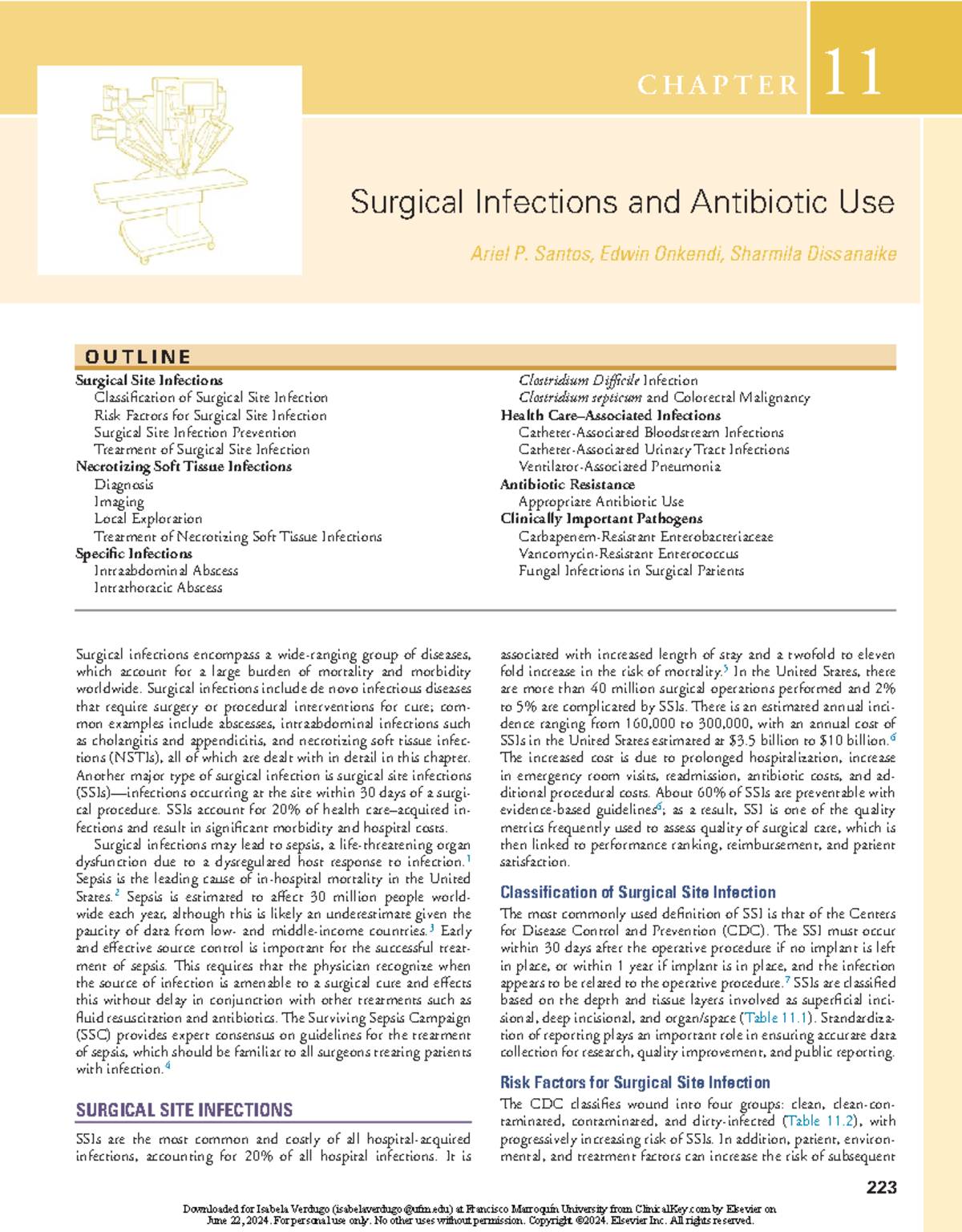 Surgical infections and antibiotics - Santos, Edwin Onkendi, Sharmila ...