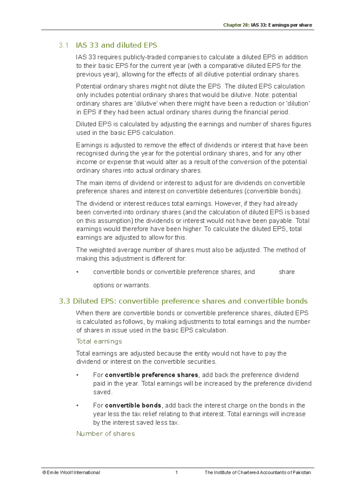 IAS 33 and diluted EPS - 3 IAS 33 and diluted EPS IAS 33 requires ...