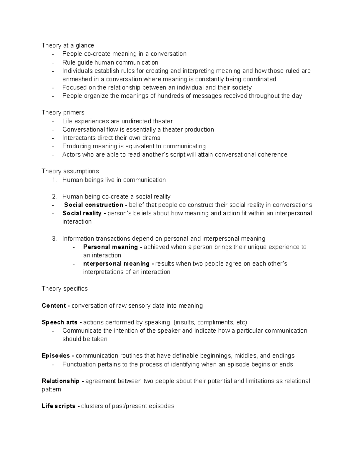 Coordinated management of meaning theory - Theory at a glance - People ...