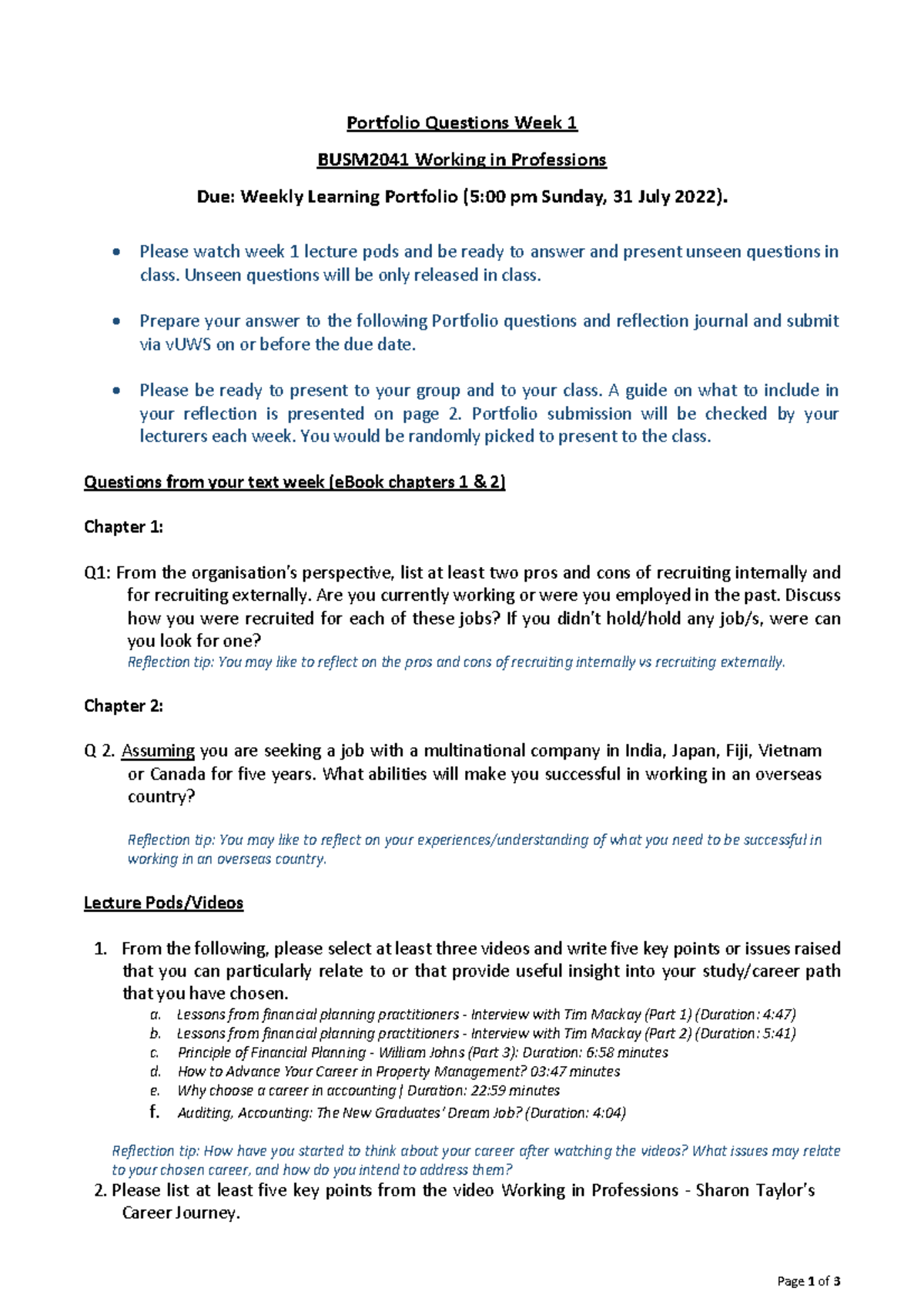 Week 1 Portfolio Questions Spring 2022-Edit 1 - Page 1 of 3 Portfolio ...