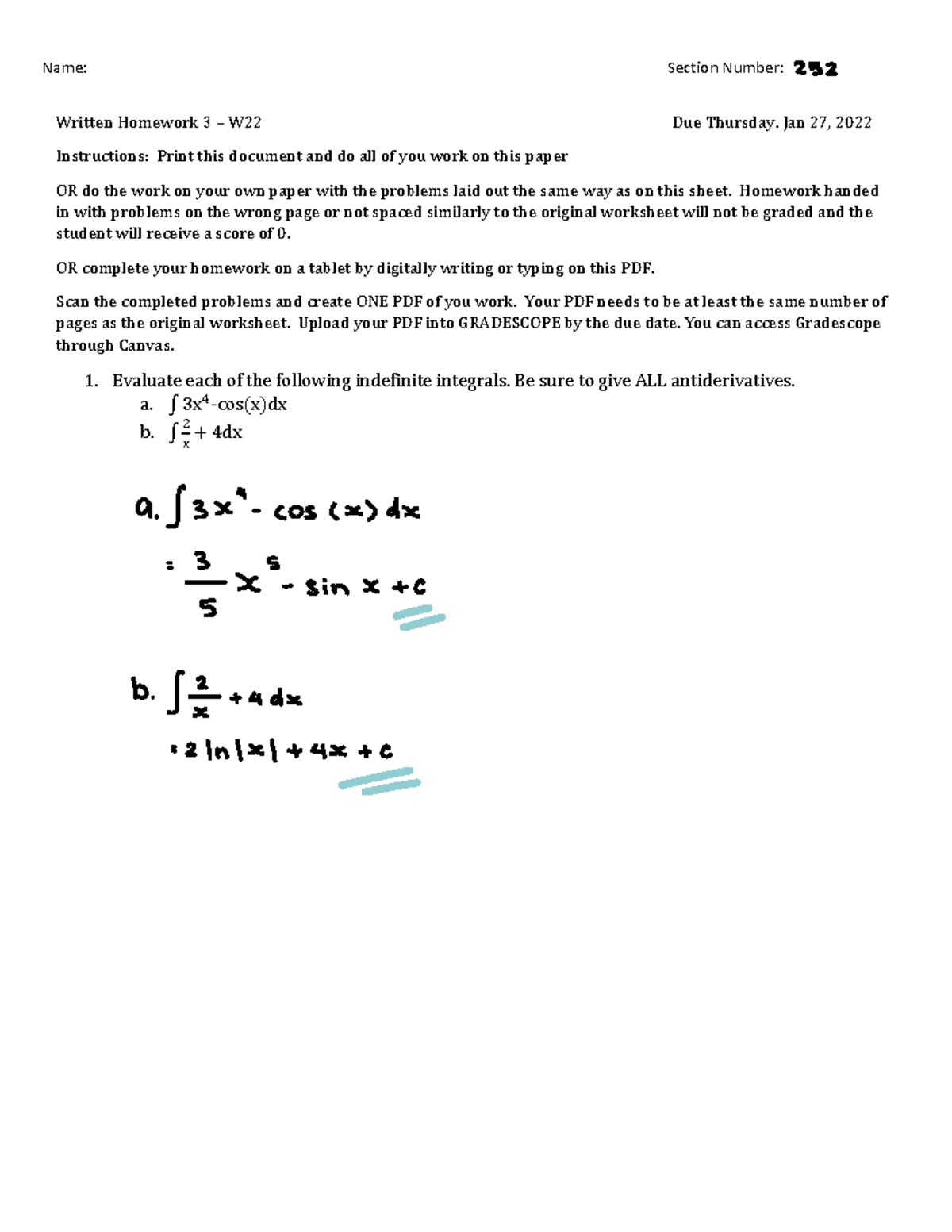 WHW-3 - Winter'22 Section 651 Leah Sturman - Written Homework 3 3 W22 ...
