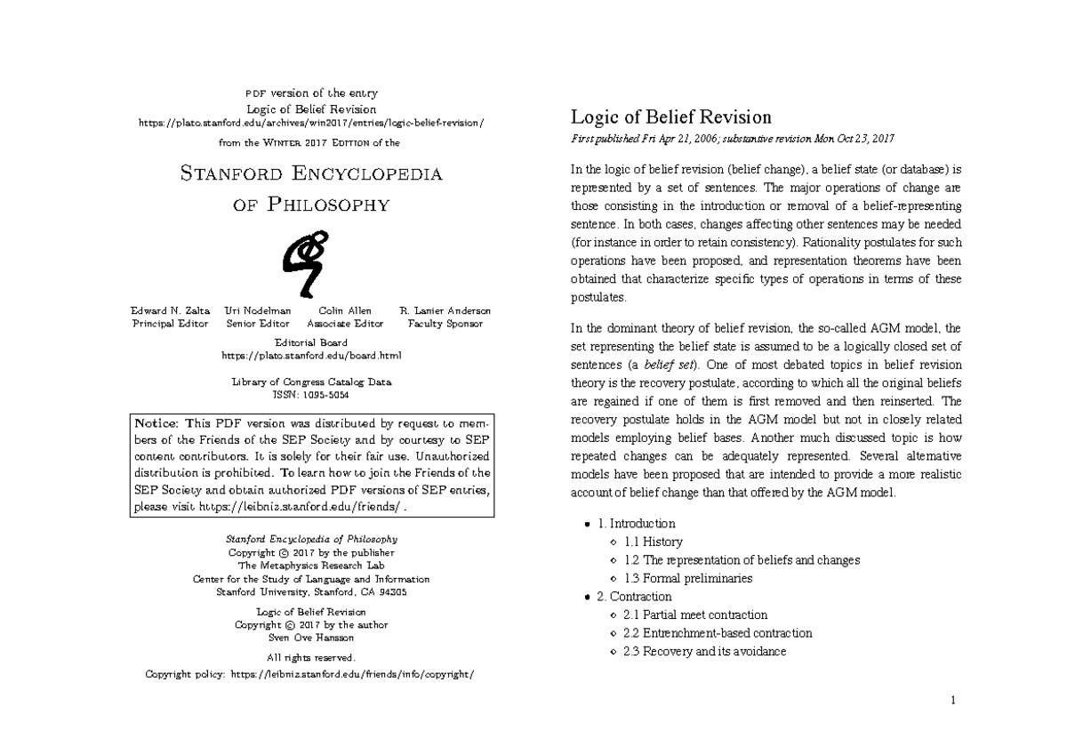 Logic-belief-revision a4-4 - pdf version of the entry Logic of Belief ...