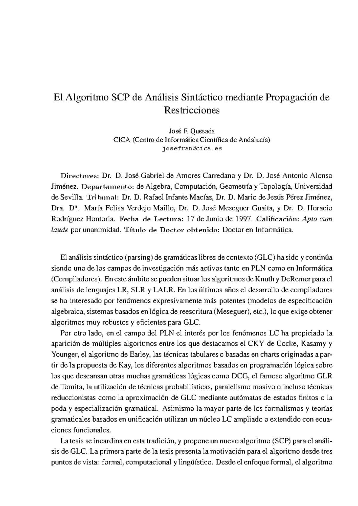 3506 2910 1 PB - analisis sintactico - El Algoritmo SCP de Ana ́lisis ...